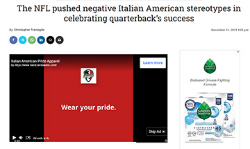 The Washington Examiner: The NFL pushed negative Italian American ...